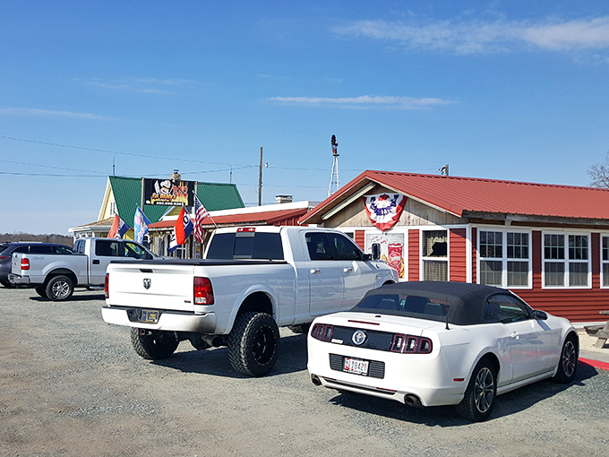 Welcome to barbecue paradise! Fat Daddy's exterior is like a beacon of hope for hungry travelers, promising smoky delights within its humble walls.