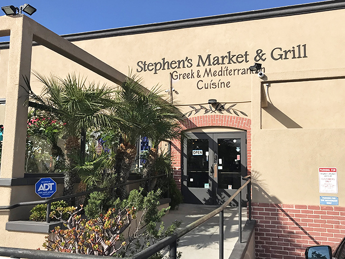 The unassuming exterior hides culinary treasures within, like finding a Mediterranean oasis tucked away in Ventura's sunny landscape.