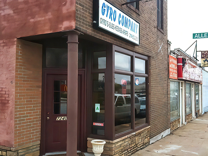 The unassuming brick storefront that houses culinary greatness. Like Superman's phone booth, this modest exterior disguises extraordinary powers within.