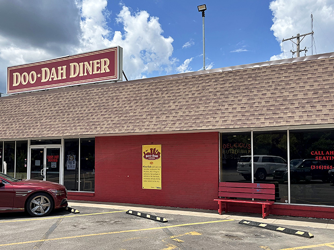 The unassuming red brick exterior of Doo-Dah Diner belies the culinary treasures within. Like finding a diamond in a hardware store.