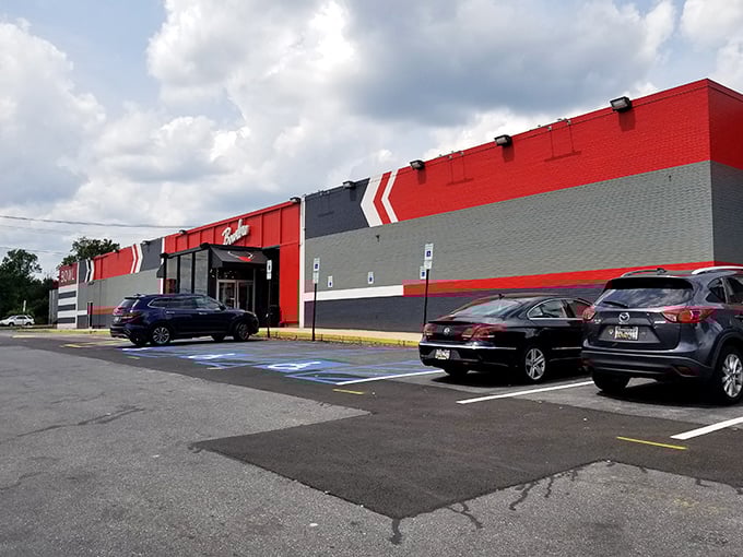 The iconic red Bowlero sign welcomes visitors like a beacon of fun, promising an evening of strikes, spares, and smiles in College Park.