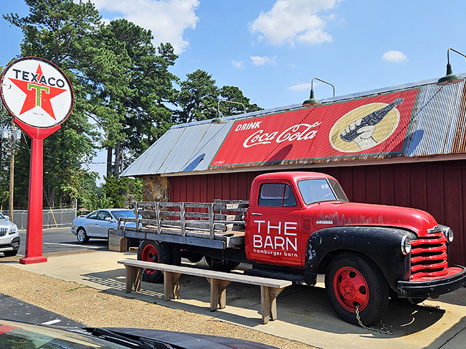 The unassuming red barn with stone accents might not look like foodie heaven, but locals know better. Culinary treasures often hide in plain sight.