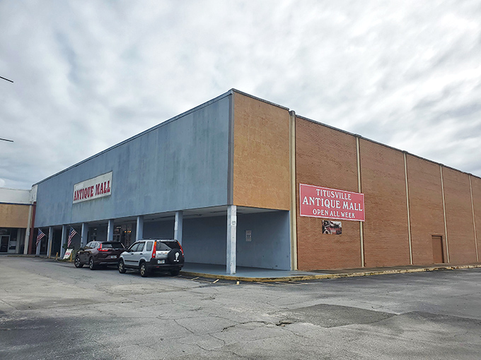 The unassuming exterior hides a universe of treasures within. Like finding a secret portal to the past right off a Florida highway.