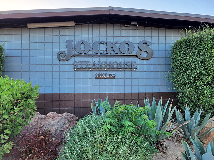 The unassuming exterior of Jocko's since 1957 proves that great steakhouses, like great novels, shouldn't be judged by their covers.