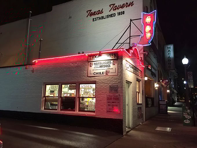 The unassuming white brick exterior of Texas Tavern has been welcoming hungry Roanokers since 1930. Time stands still at this corner institution.