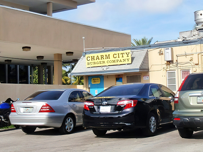 The unassuming exterior of Charm City Burger Company proves once again that the best food treasures often hide in plain sight.