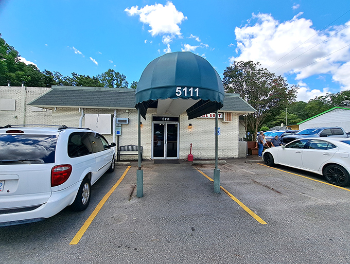 The unassuming exterior of Pam's Farmhouse hides culinary treasures within&mdash;proof that great breakfast joints never waste energy on flashy facades.