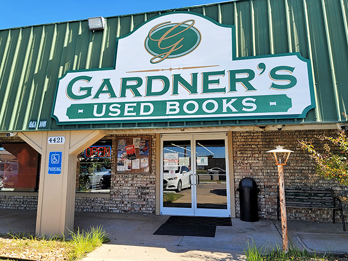 The green-sided literary fortress beckons from the roadside, promising adventures bound between covers rather than pixels.
