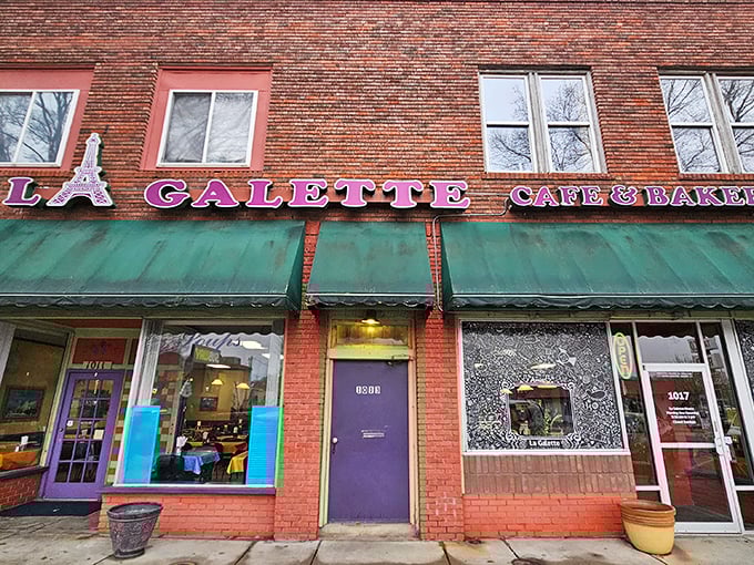 La Galette's unassuming brick exterior with its green awning is like finding a secret passage to Paris on a Wichita street corner.