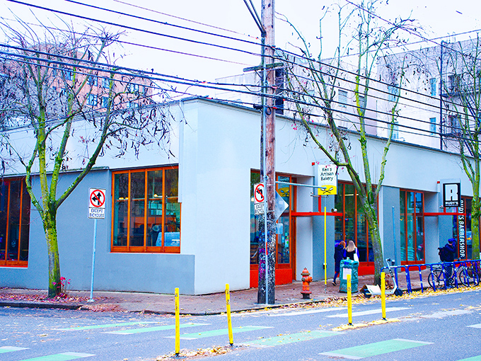 Ken's Artisan Bakery's unassuming storefront on NW 21st Avenue hides Portland's most magnificent bread paradise. The yellow sign with crossed rolling pins beckons carb-lovers like a secret handshake. 