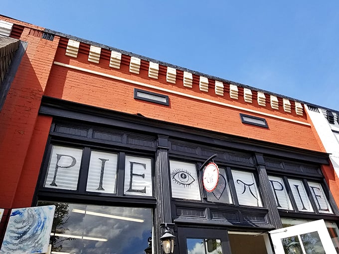 The coral-red facade of Crave Pie Studio isn't just eye-catching&mdash;it's a beacon of hope for anyone who believes dessert is the most important meal of the day.