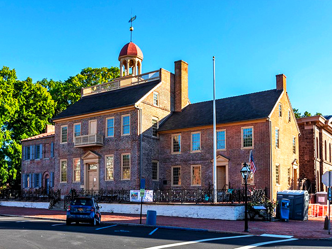 The historic district's red-brick buildings stand like a colonial time capsule, where America's founding story unfolds with every cobblestone step.