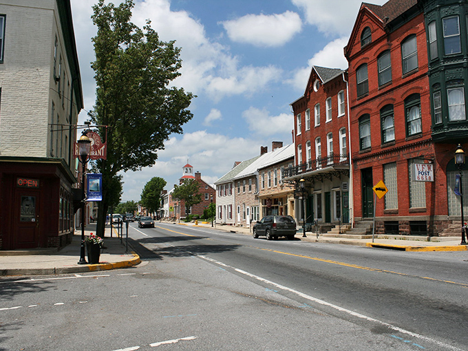 Main Street's historic brick buildings stand like patient sentinels, witnessing centuries of American life while maintaining their dignified charm.