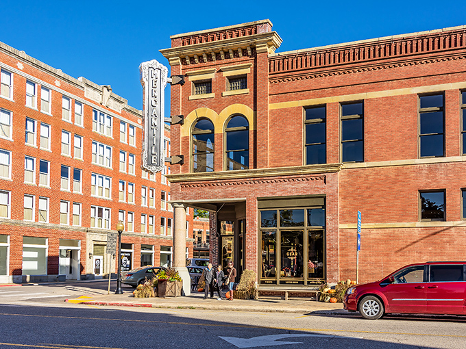 The Mercantile stands proud in downtown Pawhuska, where brick facades and small-town charm create an architectural time capsule worth the drive.