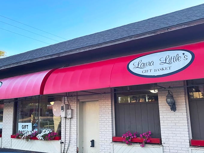 The iconic pink awning of Laura Little's beckons like a sweet siren call to Prairie Village sugar enthusiasts. Resistance is futile.