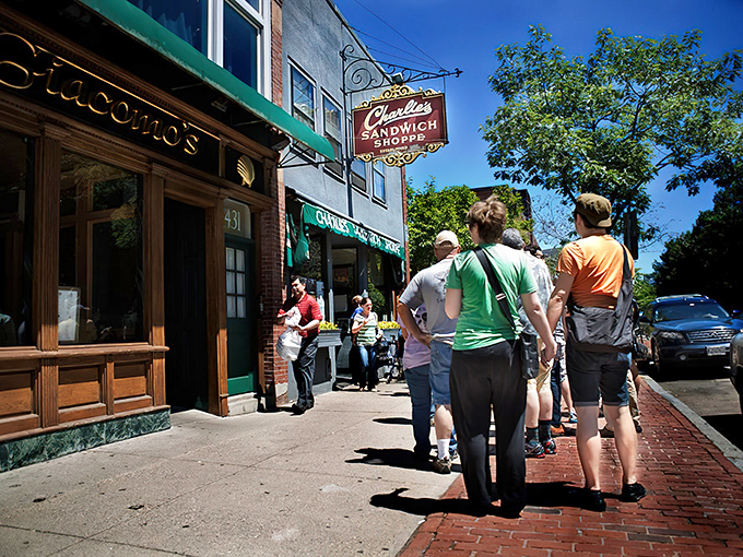 The iconic Charlie's Sandwich Shoppe sign has been guiding hungry Bostonians to this South End treasure since 1927. History served daily. 