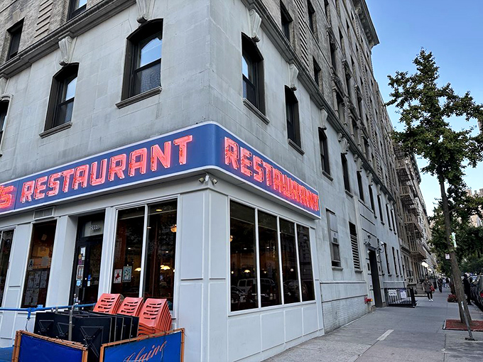 The iconic red "RESTAURANT" sign has welcomed hungry New Yorkers for decades&mdash;and yes, Seinfeld fans will recognize it instantly.