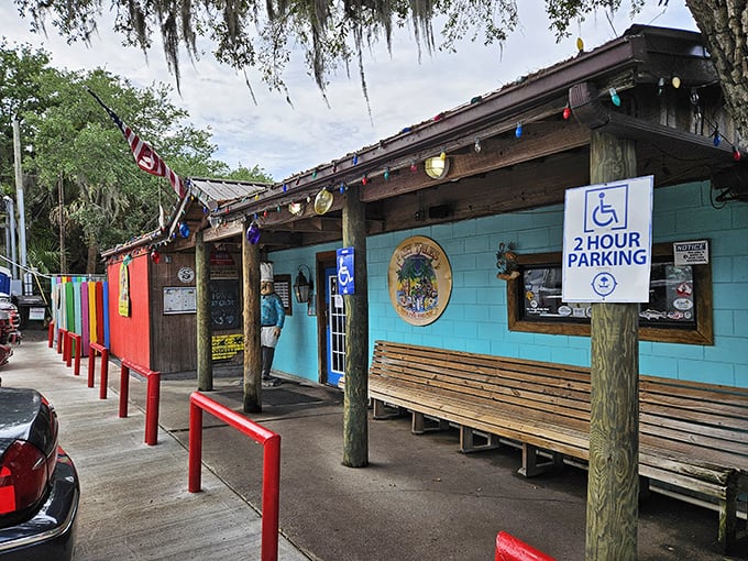 The humble exterior of Fish Tales belies the seafood paradise within. Those string lights aren't just decoration&mdash;they're a beacon for hungry souls.