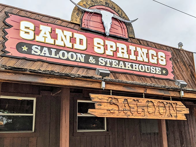 The Wild West meets Western Maryland at Sand Springs' rustic exterior, where that wooden porch practically whispers, "Come on in, partner."