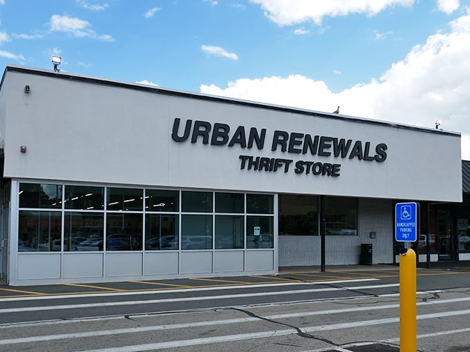 The unassuming exterior of Urban Renewals belies the wonderland of bargains waiting inside. Like a thrift store speakeasy, you need to know it's there.