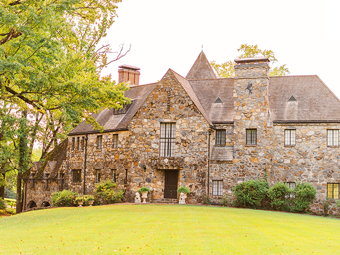 Medieval dreams come true! The Manor's stone facade and circular tower transport you to another era while staying firmly planted in Arkansas soil.