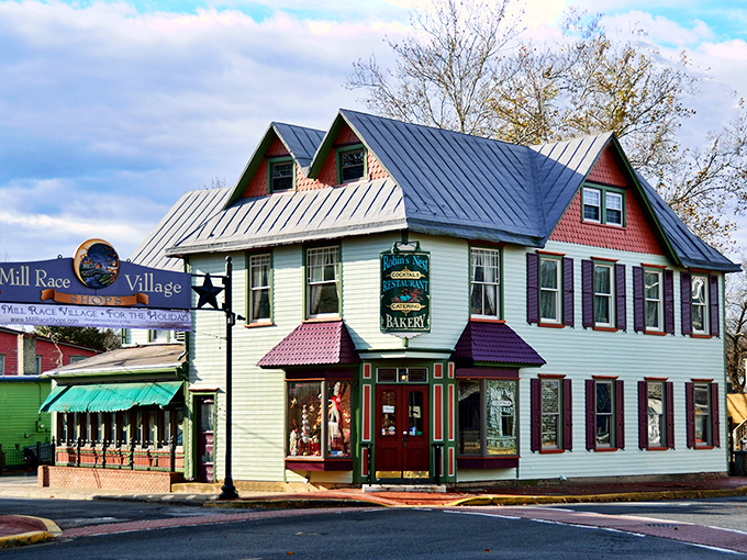 This mint-green Victorian charmer stands like a time capsule in modern Mount Holly, its metal roof and burgundy trim beckoning hungry time travelers.