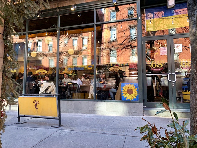 Veselka's corner storefront stands proud in the East Village, a blue-and-yellow beacon of Ukrainian comfort that's been calling hungry New Yorkers home for decades.