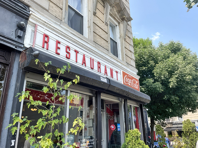 That iconic Coca-Cola sign and vintage storefront&mdash;Tom's Restaurant stands like a time capsule of old Brooklyn, promising breakfast bliss behind those doors.