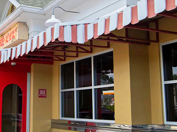 The iconic white Beetle #53 mounted on Herbie's brick exterior isn't just decoration&mdash;it's a beacon calling hungry travelers home to breakfast, served 24/7. 