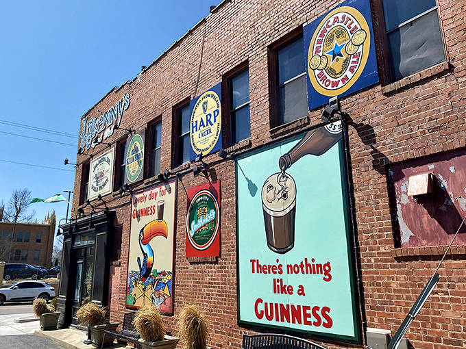 The brick facade of Kilkenny's stands like an Irish embassy on Tulsa soil, complete with Guinness murals that practically wink at passersby.