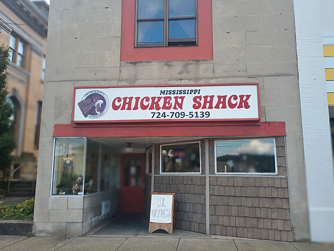 The unassuming exterior of Mississippi Chicken Shack beckons like a siren song to fried chicken aficionados. Sometimes the best treasures hide in plain sight. 