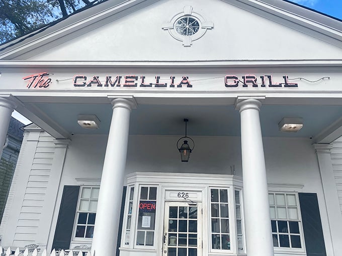 The Greek revival fa&ccedil;ade of Camellia Grill stands like a culinary Parthenon, welcoming hungry pilgrims to this temple of comfort food since 1946.
