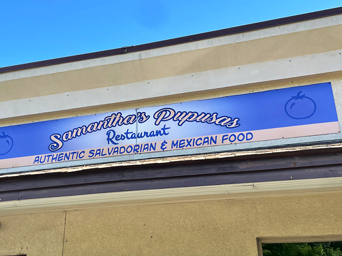 The unassuming blue sign beckons like a culinary lighthouse &ndash; proof that the best food often hides in plain sight rather than behind fancy facades. 