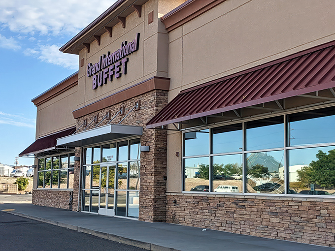 The unassuming exterior hides a world of culinary treasures, like finding a secret food portal in the Colorado desert.