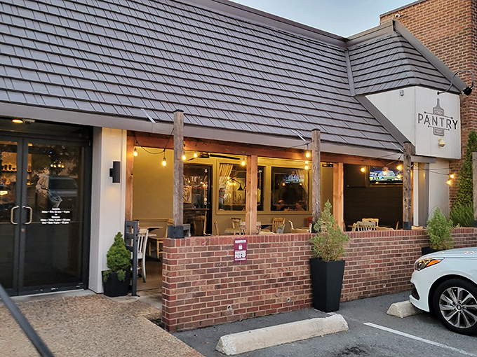 The unassuming exterior of The Pantry Restaurant belies the culinary treasures within. Like a poker player with a royal flush, it keeps its best cards hidden.