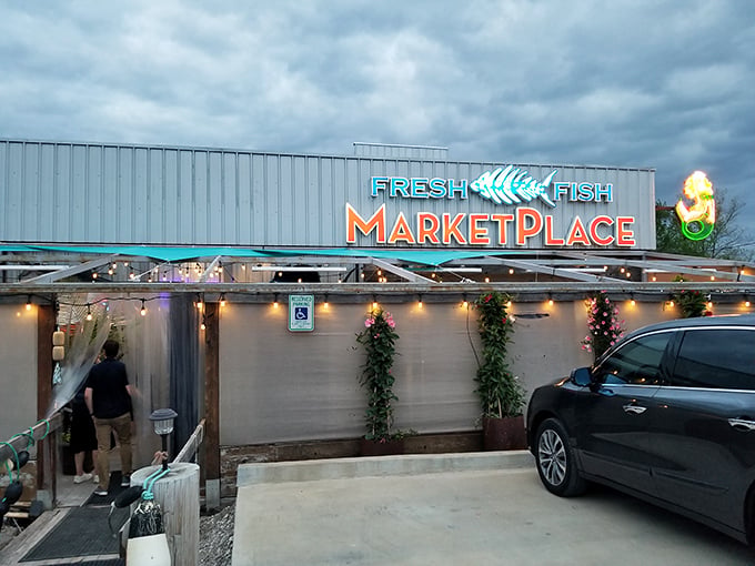 Exterior: The unassuming exterior of Blu Fish House proves once again that the best seafood treasures are often hidden in plain sight, no lighthouse required.