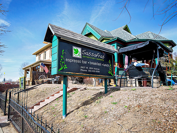 The teal Victorian house that houses Sassafras stands out like a Southern belle at a ski resort&mdash;charming, distinctive, and impossible to miss