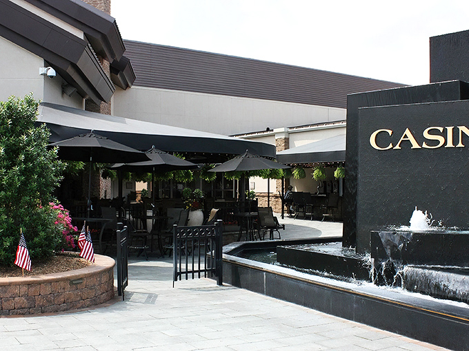 The glowing green Bonz sign beckons like a culinary lighthouse in the night, promising steak salvation amid Delaware's rural landscape.