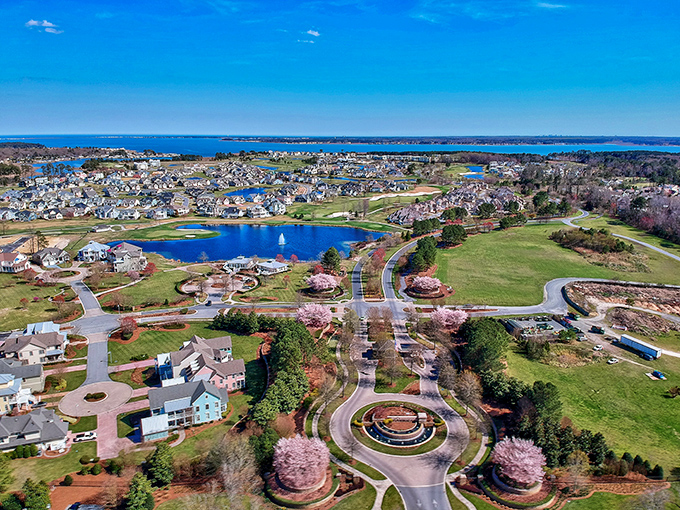 Historic cedar-shingled homes line Millsboro's quiet streets, where time seems to move at its own gentle pace. Small-town America at its most authentic.