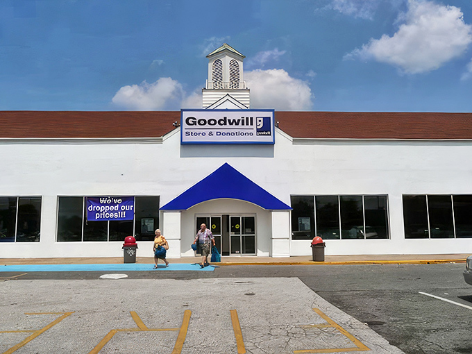 The unassuming exterior of Goodwill on Kirkwood Highway hides a treasure trove within. Like a Vegas casino, once you're inside, you'll lose all track of time.