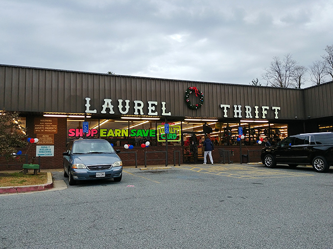 The unassuming exterior of Laurel Thrift belies the wonderland of treasures waiting inside. Like a book with a modest cover hiding an epic story.