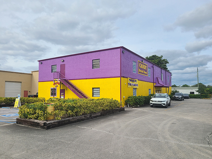 The purple and yellow exterior isn't subtle, but neither is your inner child when it spots this candy wonderland in West Palm Beach.