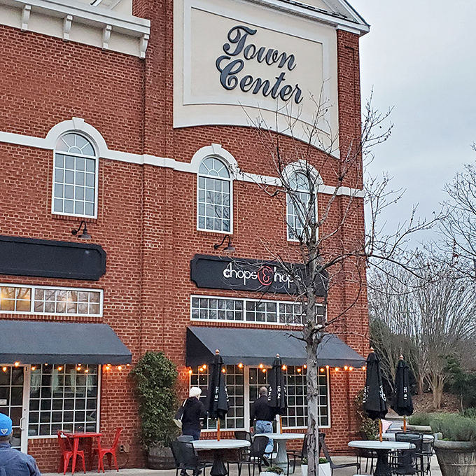 The unassuming brick exterior of Chops & Hops promises no gimmicks&mdash;just serious food. Those black umbrellas aren't sheltering celebrities, just lucky diners about to have their taste buds transformed.