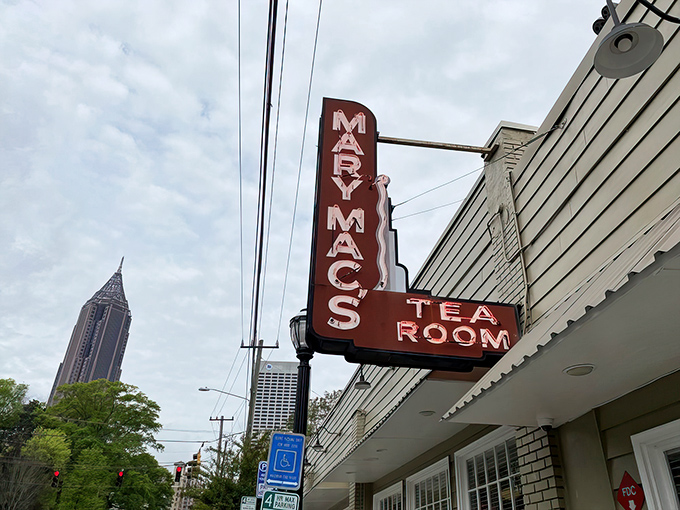 The unassuming white brick facade of Mary Mac's Tea Room hides Atlanta's temple of Southern cuisine, like finding treasure in your grandmother's attic.