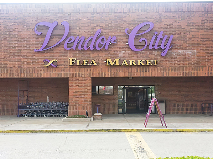 The unmistakable purple sign of Vendor City beckons like a treasure map's X-marks-the-spot for bargain hunters across Indiana.