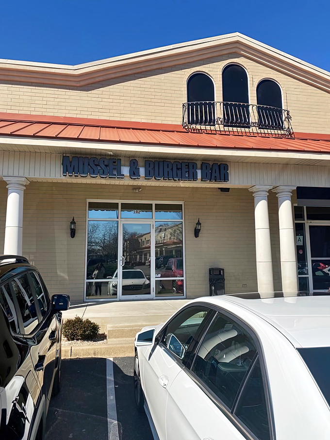 The unassuming exterior of Mussel & Burger Bar beckons like a siren song to burger lovers across Kentucky. Those columns aren't just holding up the roof&mdash;they're supporting culinary dreams.