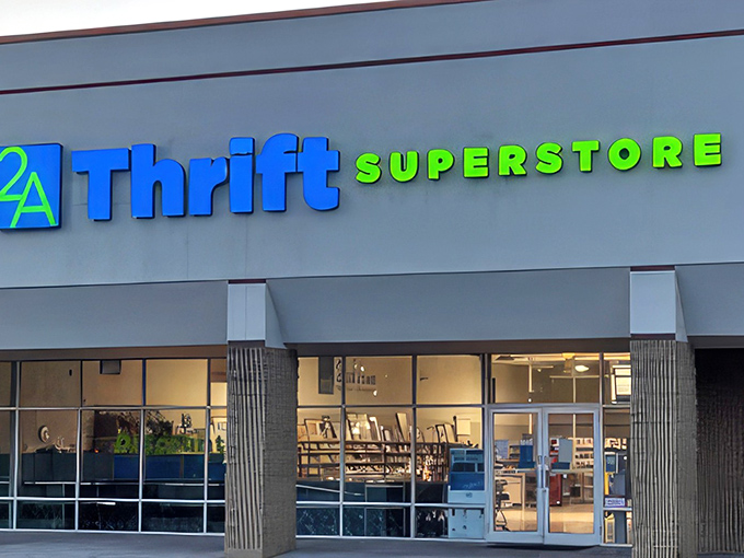 The unassuming exterior of 2nd Ave Thrift Superstore belies the treasure trove within. Like a poker player with a royal flush, it keeps its best cards hidden inside.