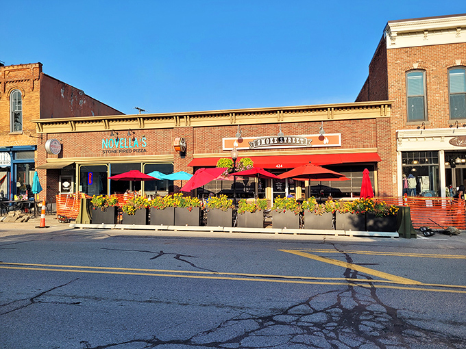 Smoke Street's brick façade and colorful umbrellas beckon like a barbecue siren song in downtown Milford. Small-town charm, big-time flavor.
