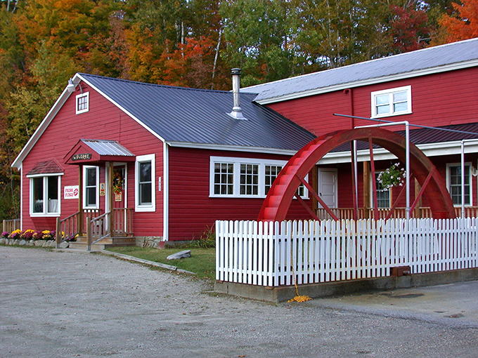 The red clapboard exterior of Waterwheel stands out like a cheerful cardinal against New Hampshire's landscape. Picnic tables promise al fresco dining when Mother Nature cooperates.