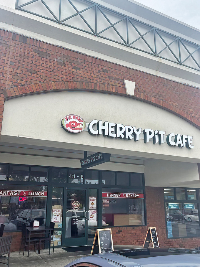 The bright signage of Cherry Pit Cafe promises comfort before you even walk through the door. Like finding a $20 bill in an old jacket pocket&mdash;unexpectedly delightful.